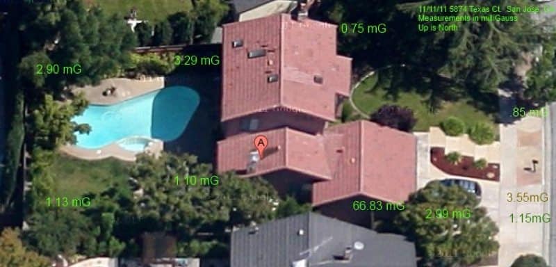 EMF_Sample_Site Plan_Mag Fields | Healthy Building Science, Inc.